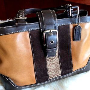 Coach | Bags | Coach Satchel Bag Brown Two Tone | Poshmark